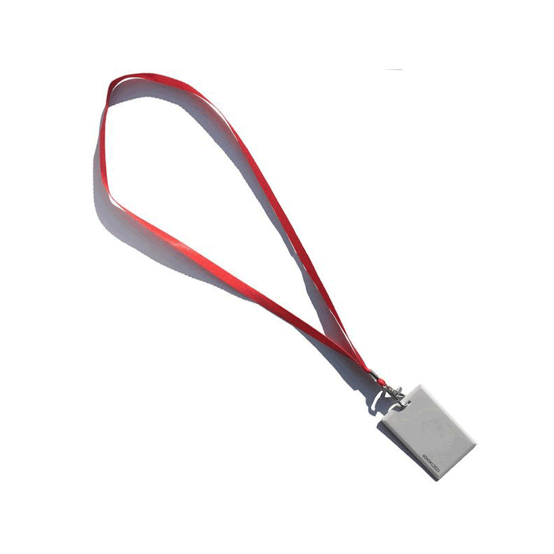 Snur ecuson, prindere cu clema metalica, culoare rosie SN-001-Rosie