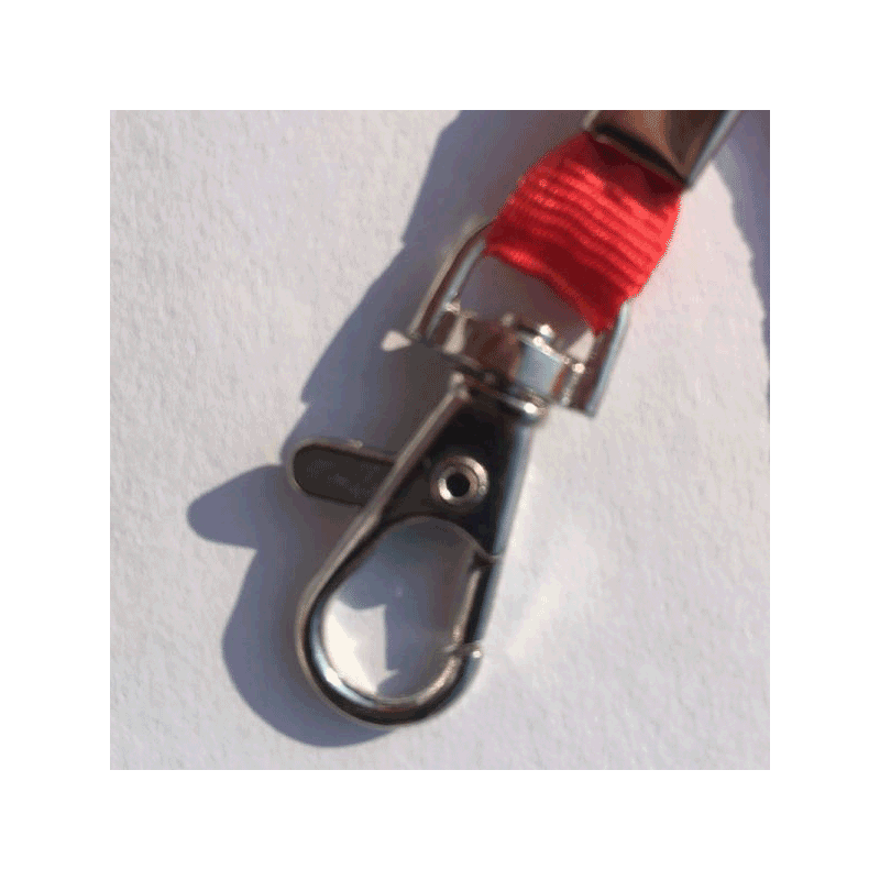 Snur ecuson, prindere cu clema metalica, culoare rosie SN-001-Rosie