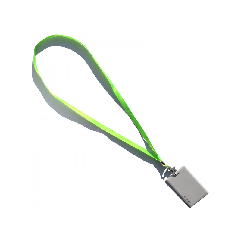 Snur ecuson, prindere cu clema metalica, culoare verde - SN-001-Verde